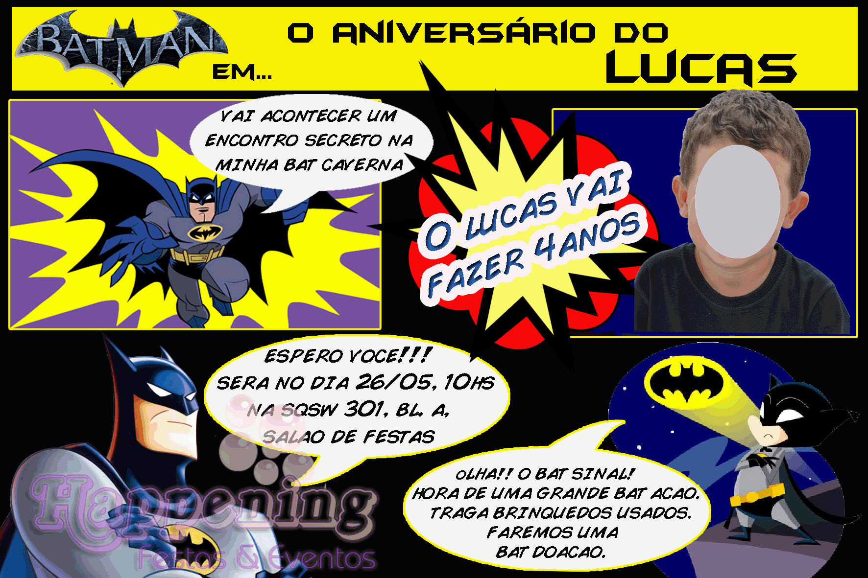 Convite do Batman: 30 Ideias Para Você Se Inspirar