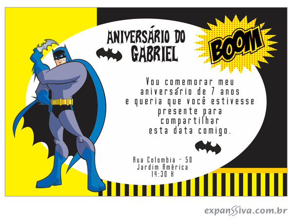 Convite do Batman: 30 Ideias Para Você Se Inspirar