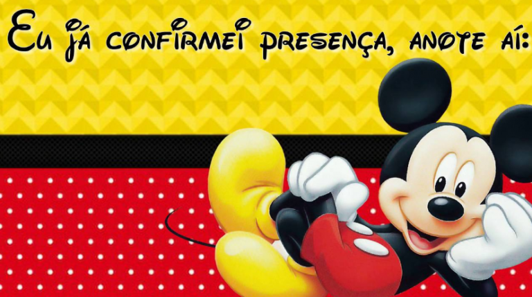 Convite mickey: 67 ideias de convite para se inspirar e imprimir!