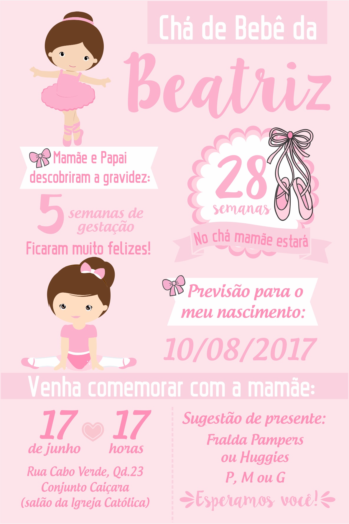 Convite de bailarina: 50 imagens e modelos para caprichar nos convite!