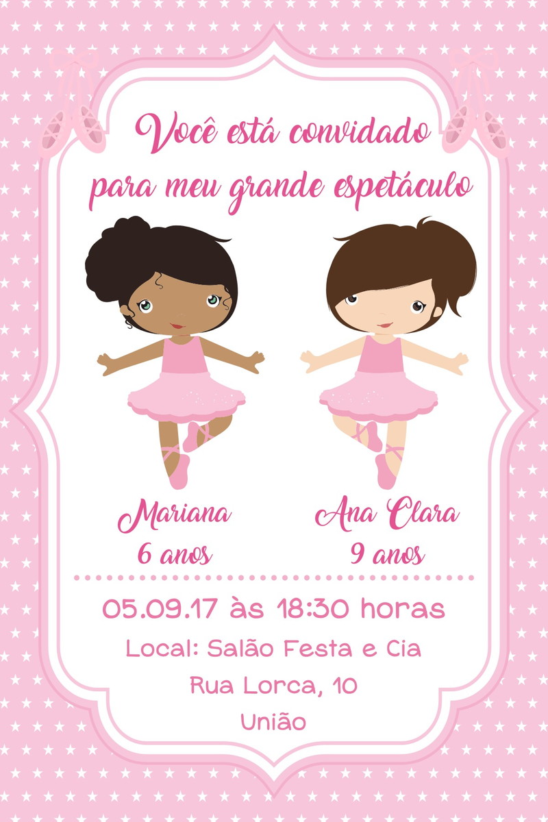 Convite de bailarina: 50 imagens e modelos para caprichar nos convite!