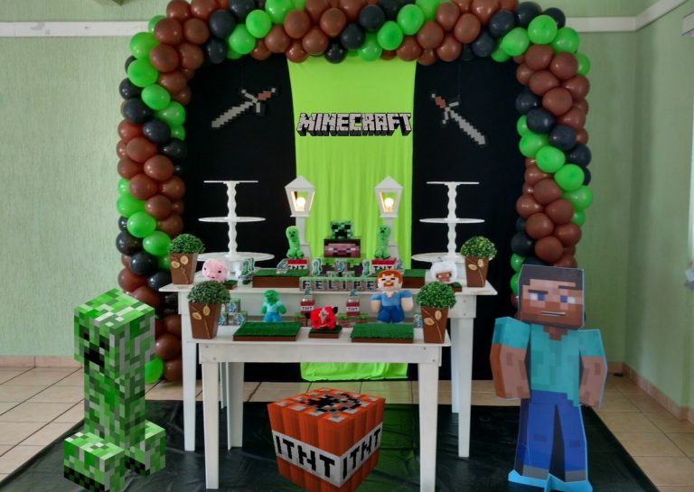 Festa minecraft: 70 modelos e ideias para decoração incríveis!