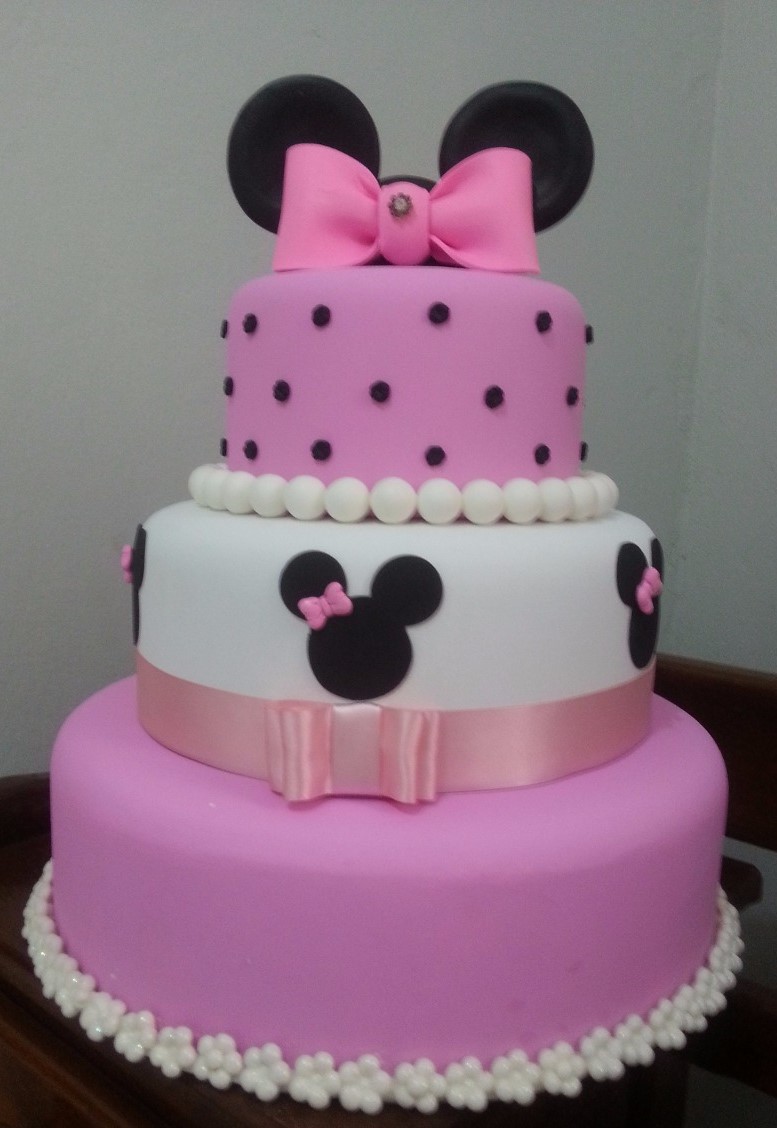 Bolo da Minnie rosa: 70 modelos lindos e criativos para se inspirar ...