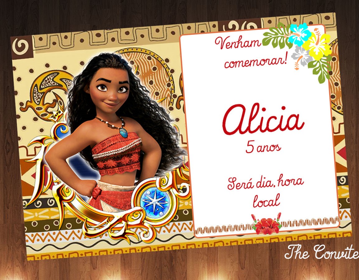 Convite Moana: 70 lindos e coloridos para a sua festa