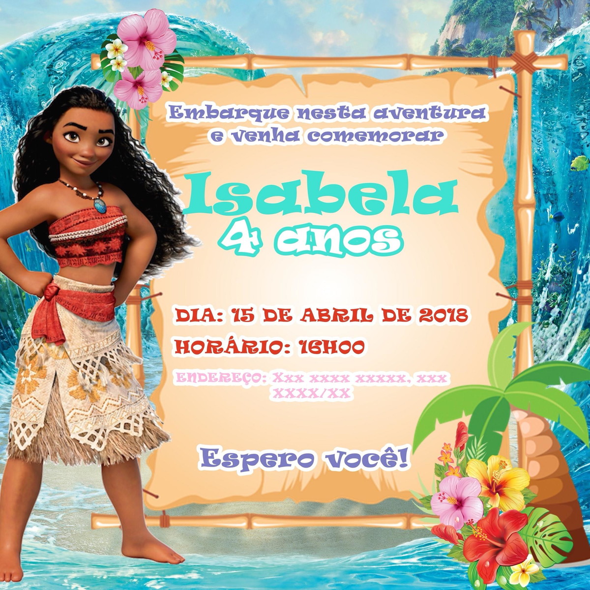 Convite Moana: 70 lindos e coloridos para a sua festa