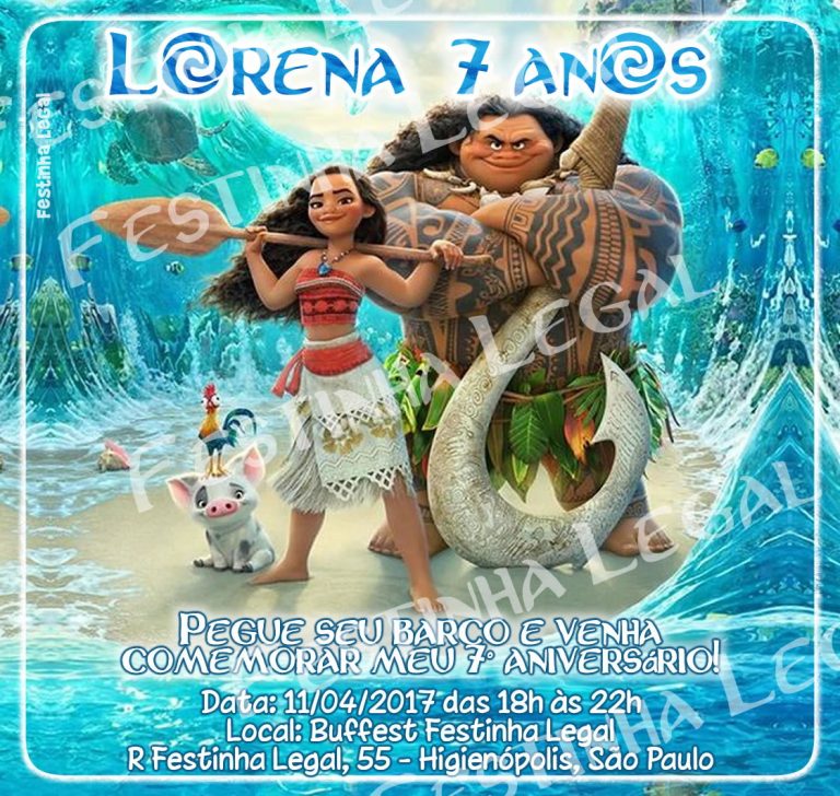 Convite Moana: 70 lindos e coloridos para a sua festa