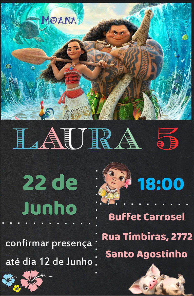 Convite Moana: 70 lindos e coloridos para a sua festa