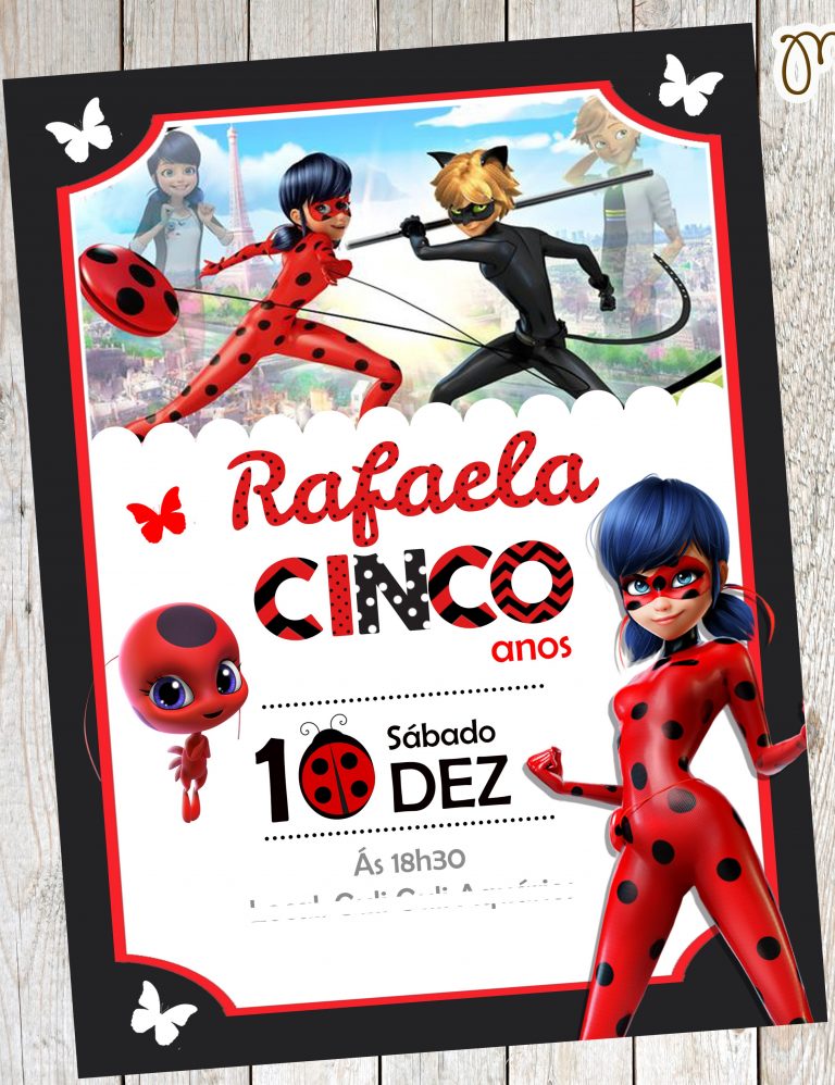 Convite Ladybug: 75 modelos fantásticos para se inspirar!