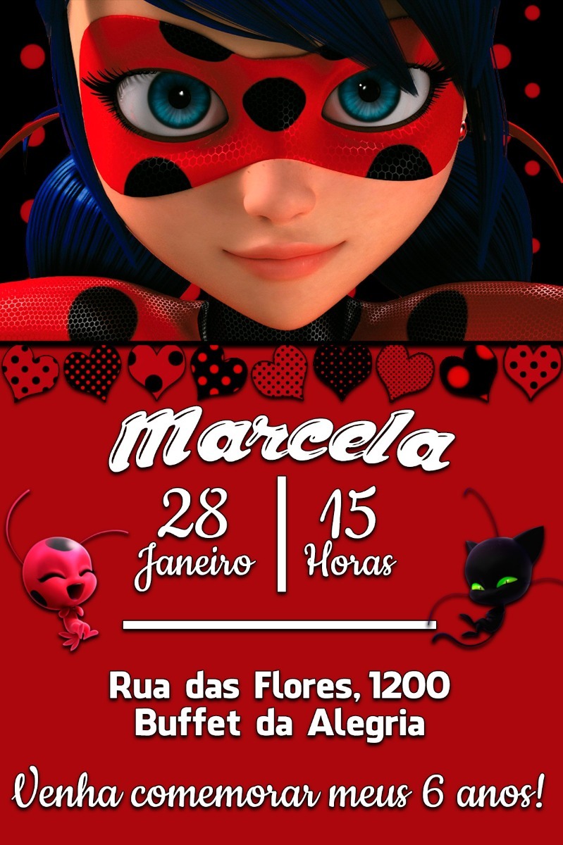 Convite Ladybug: 75 modelos fantásticos para se inspirar!