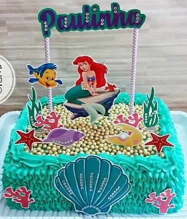 Bolo da Ariel: 90 modelos fantásticos para se inspirar!