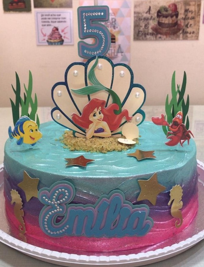 Bolo da Ariel: 90 modelos fantásticos para se inspirar!