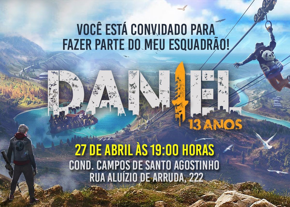 Convite Free Fire: 45 ideias para você que é fã do jogo