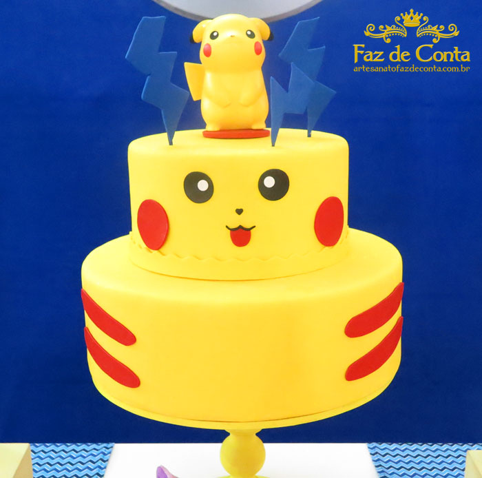 Bolo Pikachu: 60 Modelos lindos para você se Inspirar