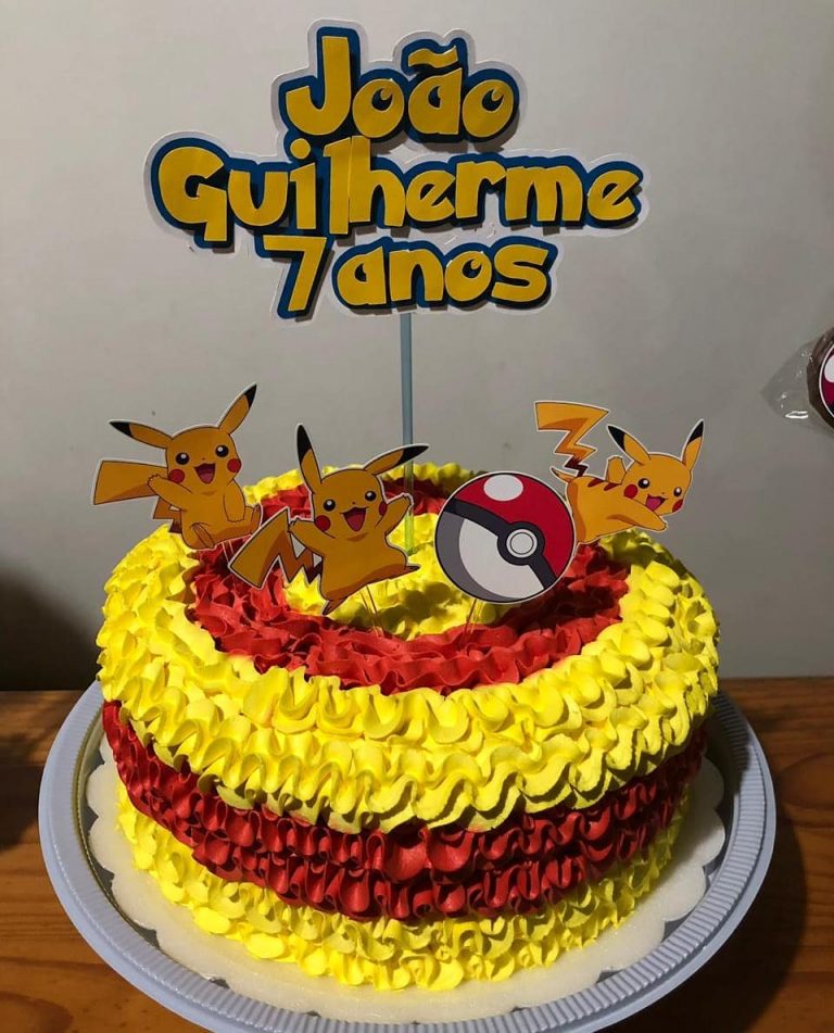 Bolo Pikachu: 60 Modelos lindos para você se Inspirar