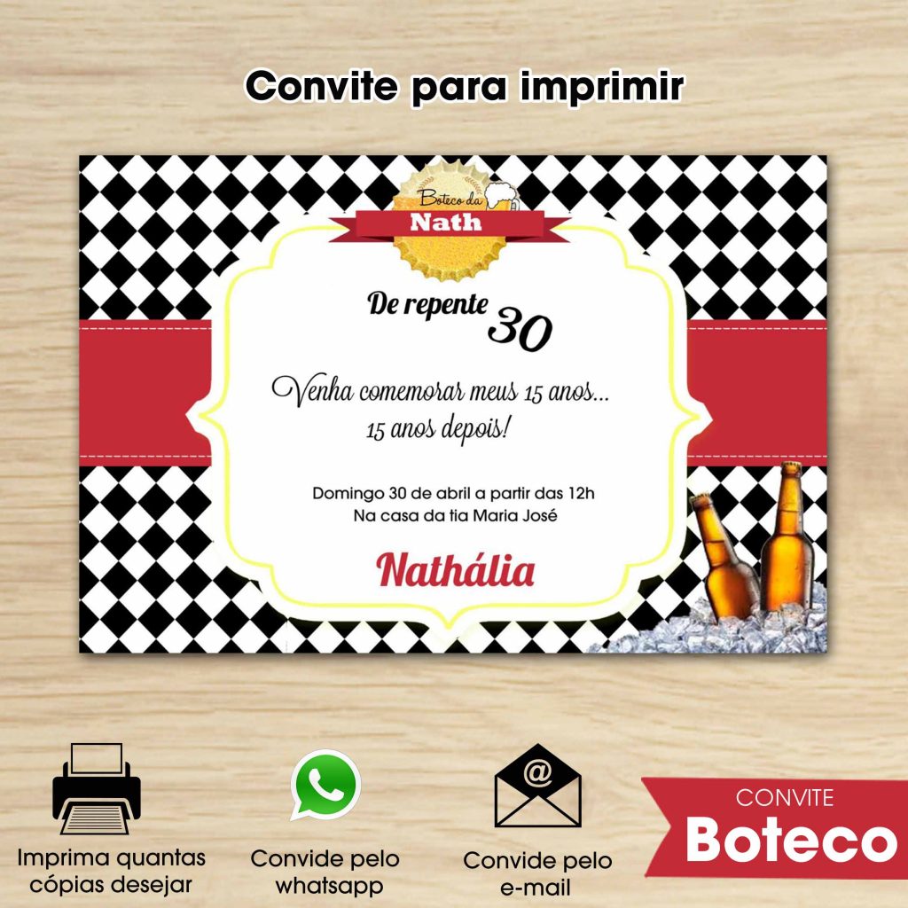 Convite Boteco: 60 modelos para você se inspirar!