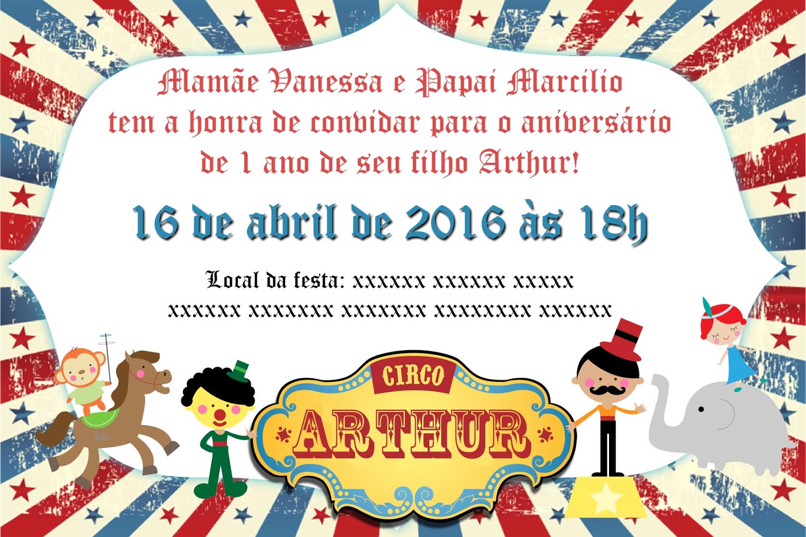 Convite Circo: 60 Modelos Mágicos De Se Inspirar!