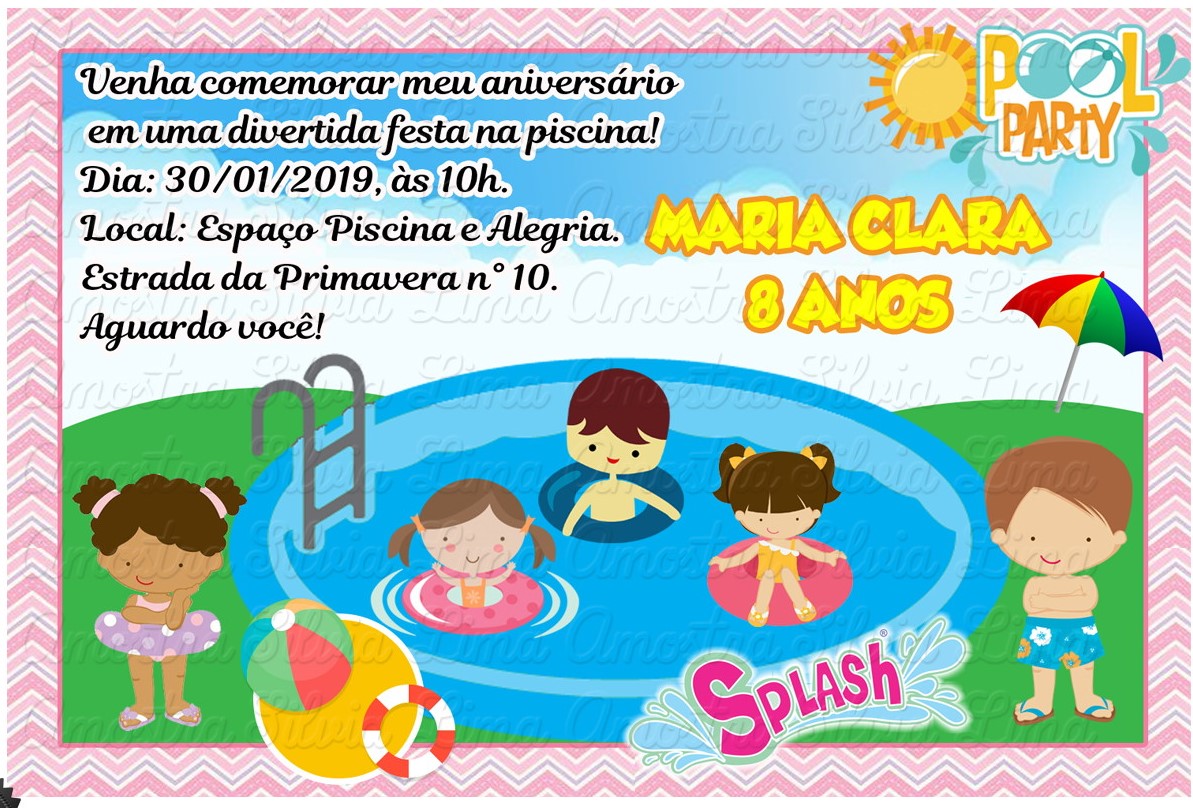 Convite Pool Party: 60 Lindos Modelos Para se Inspirar!