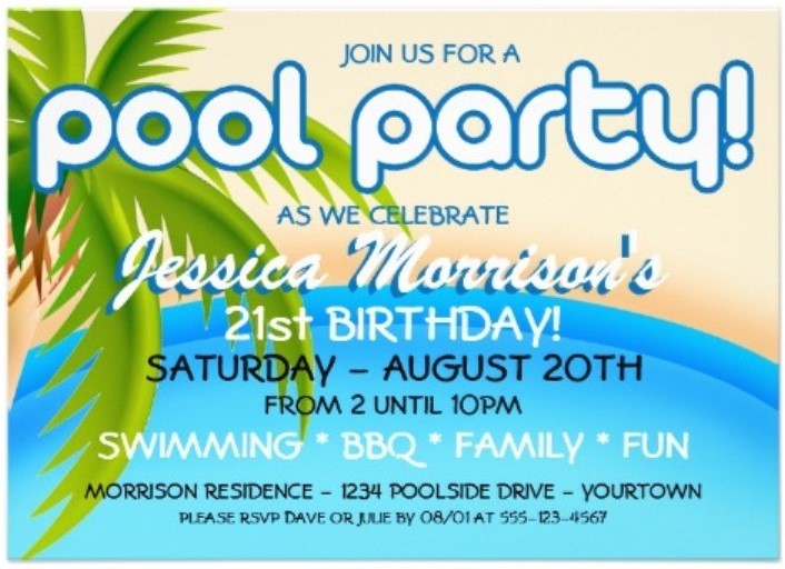 Convite Pool Party: 60 Lindos Modelos Para se Inspirar!