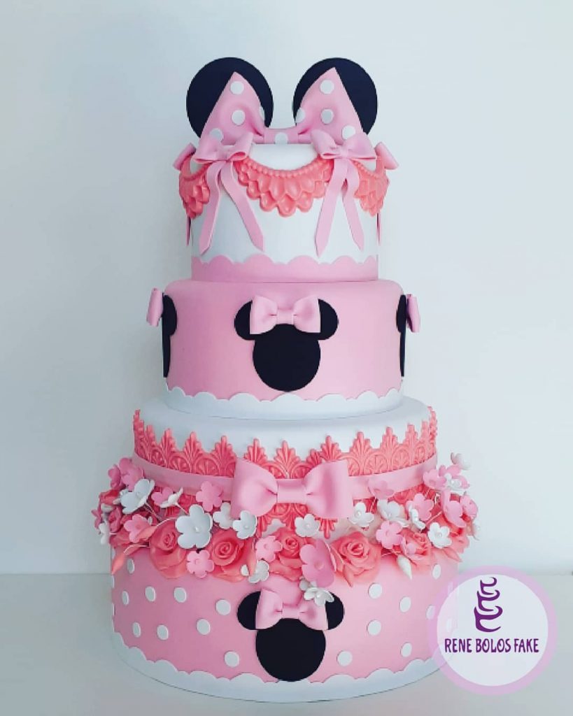 Bolo Fake Minnie: 60 Dicas Encantadoras Para a Sua Festa