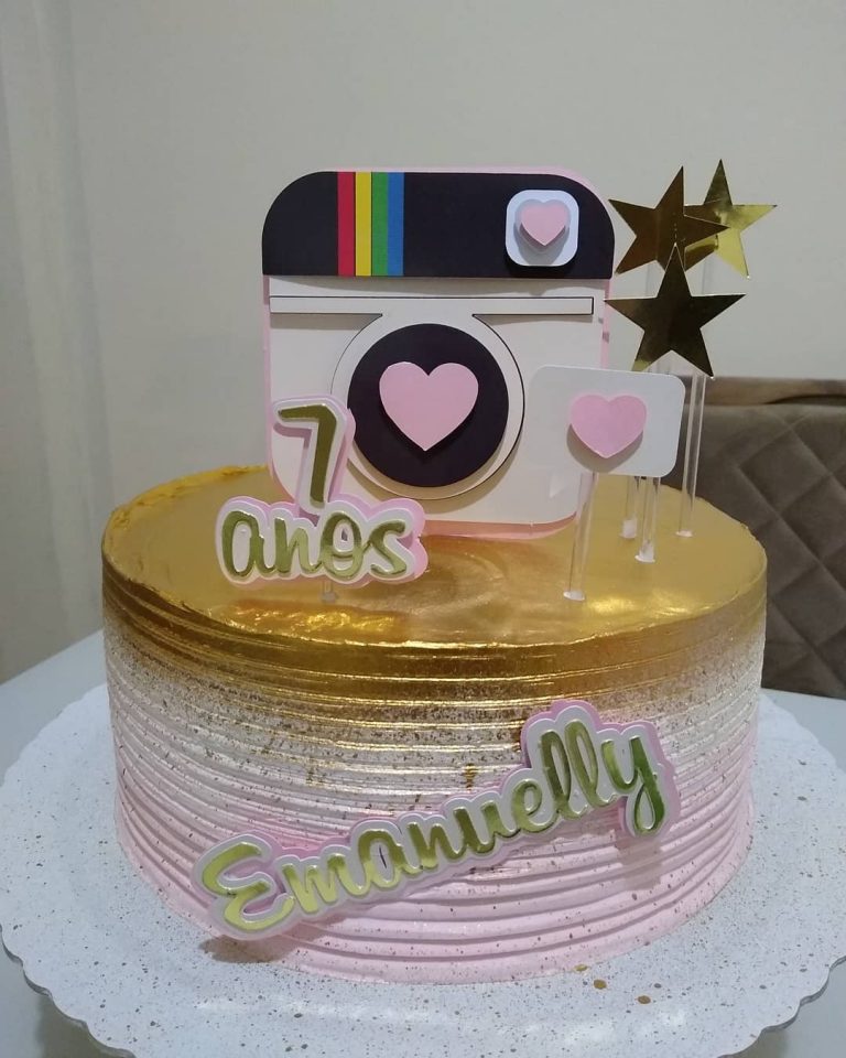 Bolo Instagram: 70 Modelos Lindos para Decoração do Bolo